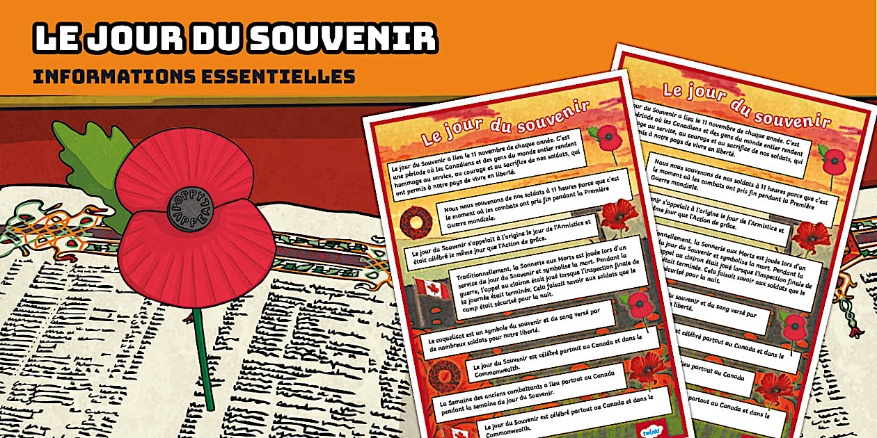 Poster d'informations : Le jour du souvenir