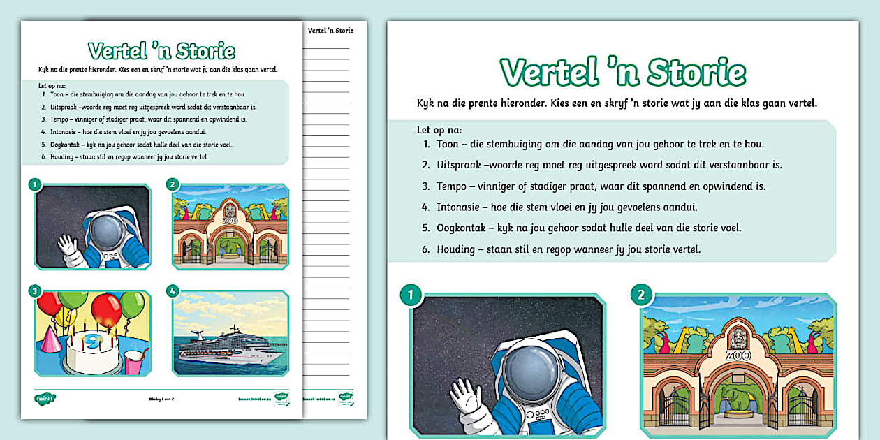 Vertel 'n storie (teacher made) - Twinkl