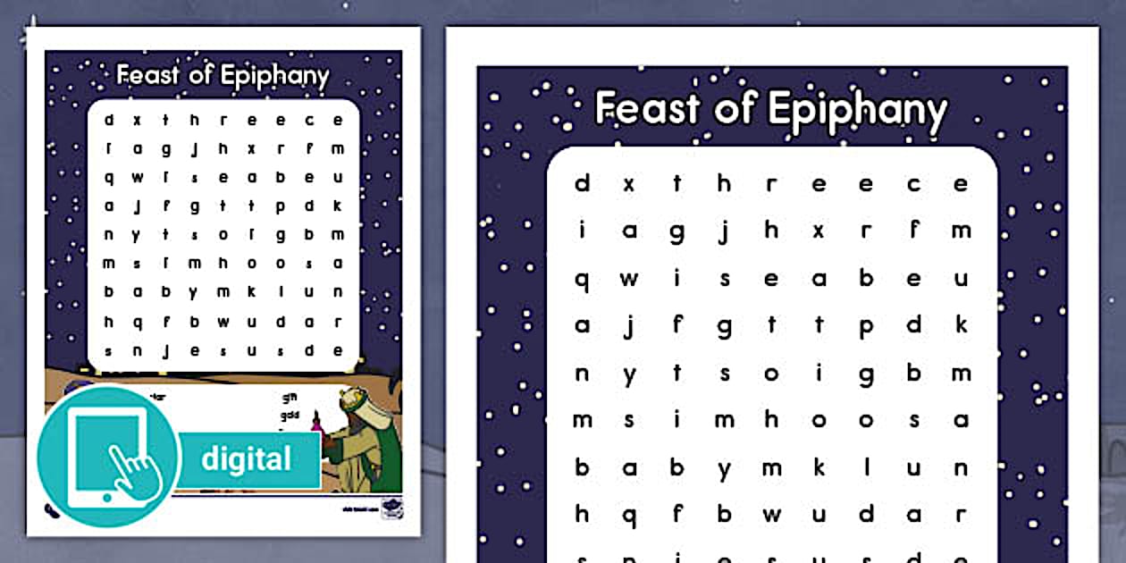 Feast of Epiphany Word Search (Hecho por educadores)