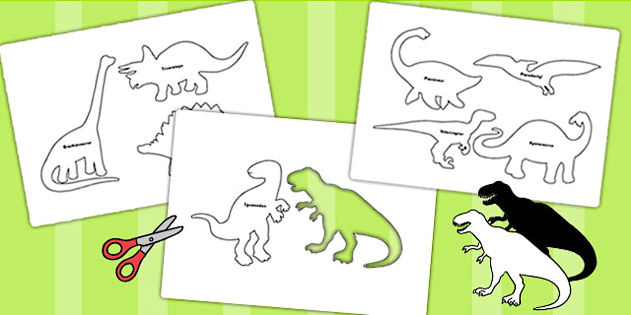 Dinosaur Shadow Puppets (teacher made) - Twinkl