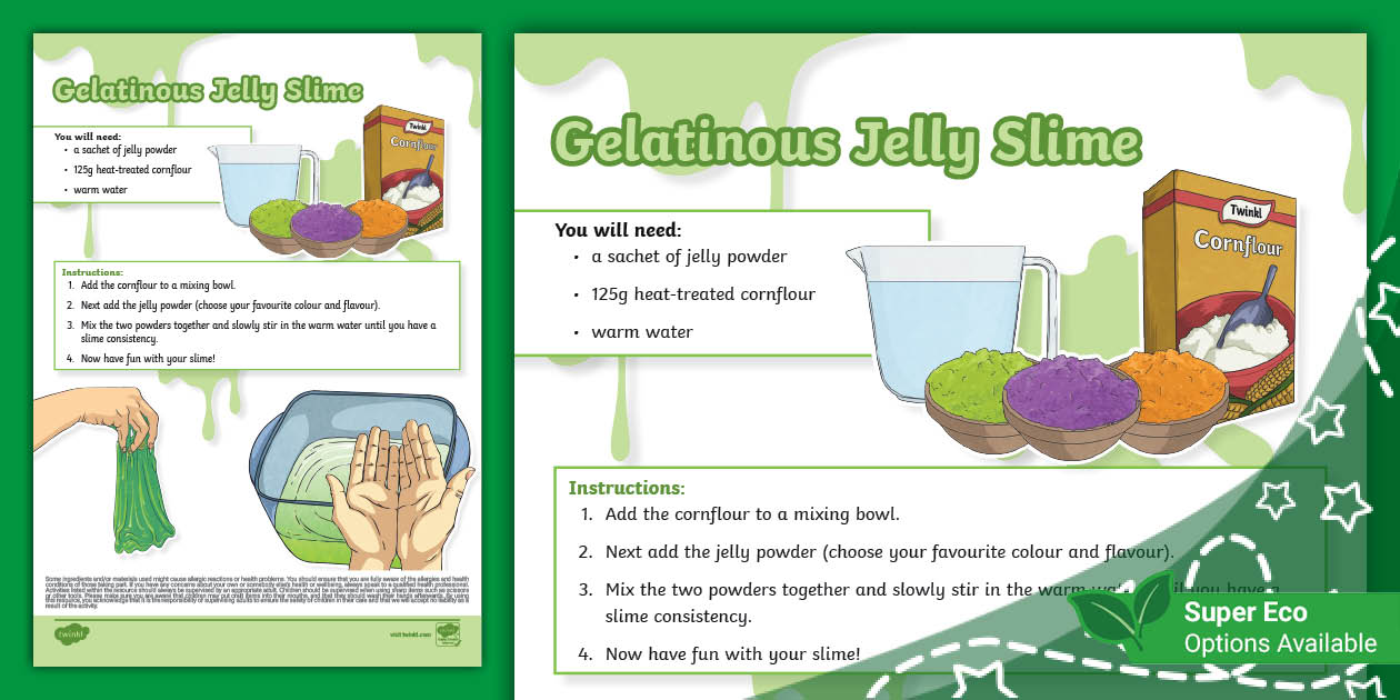 Gelatinous Jelly Slime Craft Instructions (teacher made)