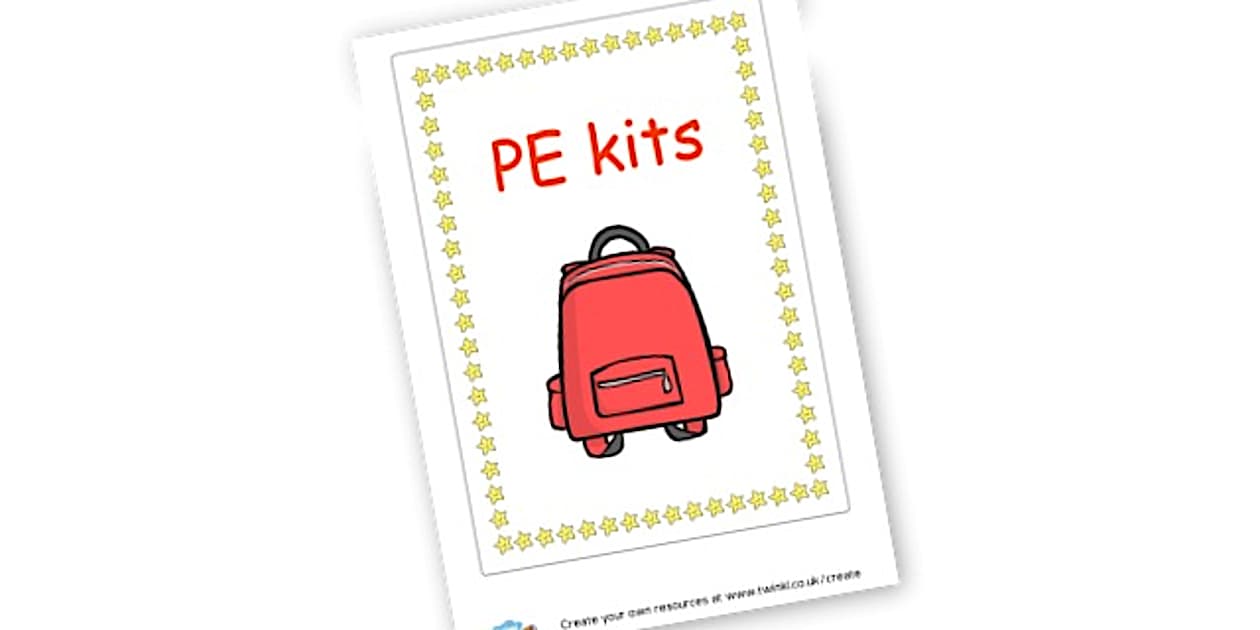 PE kits sign (Teacher-Made) - Twinkl