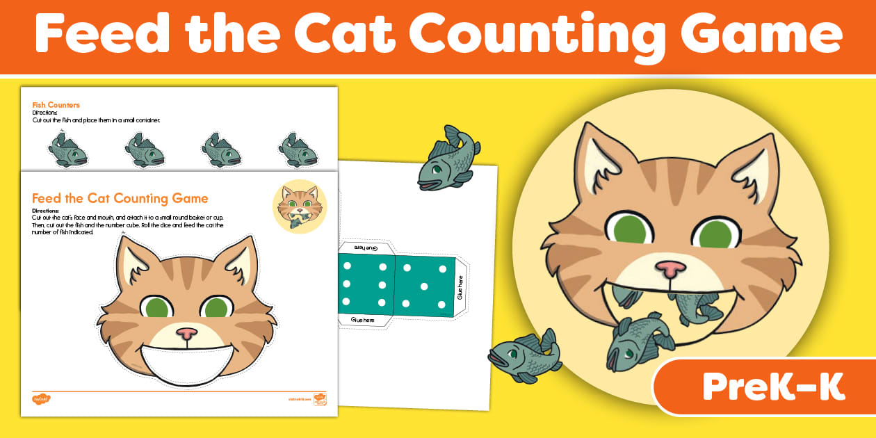 Feed the Cat Counting Game for PreK–K