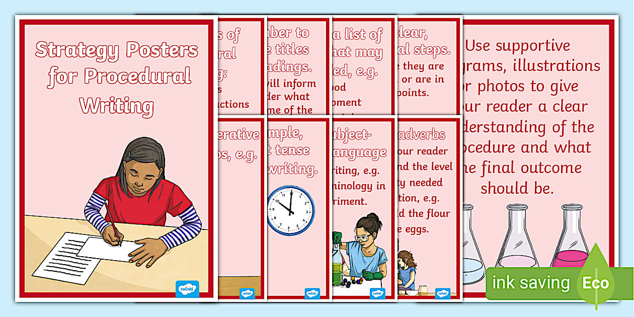 10 Procedural Writing Strategies Posters | KS2 Literacy