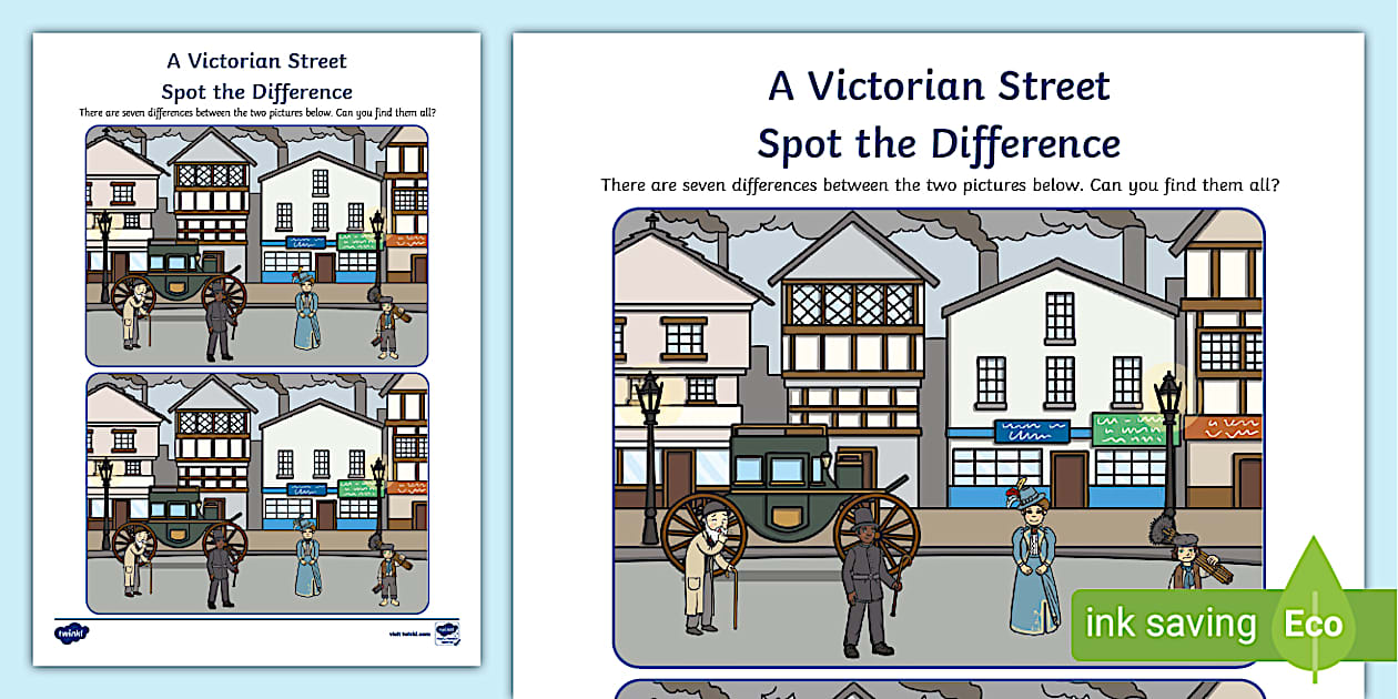 Victorian Scene Spot the Difference - History (teacher made)