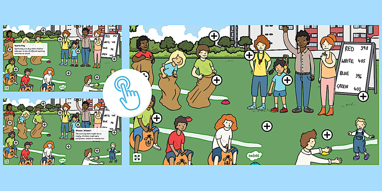 Interactive Sports Day Hotspots Activity | Twinkl Go!