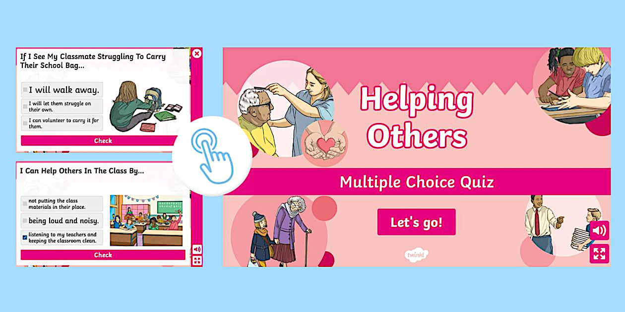 Helping Others Interactive Quiz (teacher made) - Twinkl