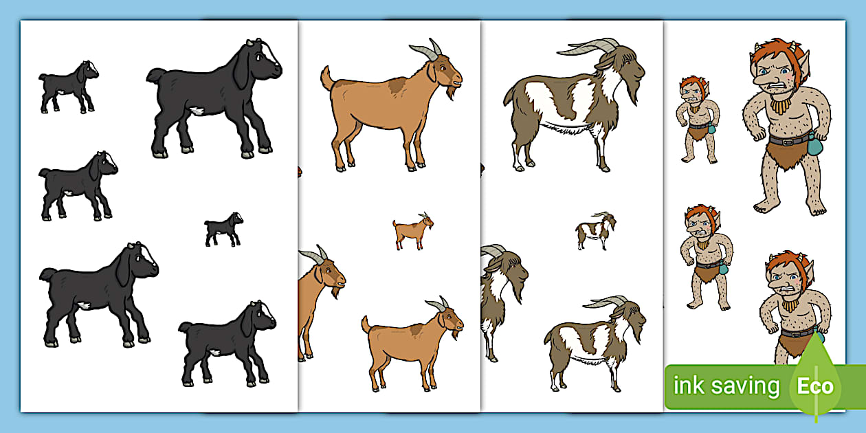 The Three Billy Goats Gruff Size Ordering (teacher made)