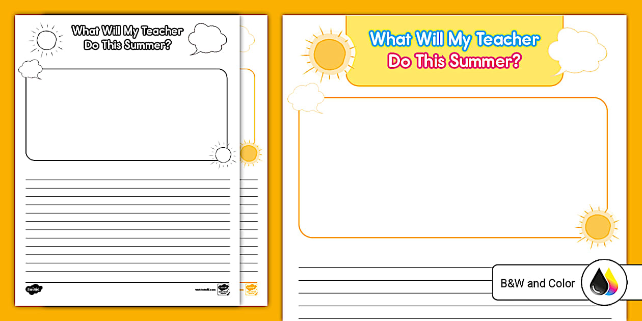 What Do Teachers Do in the Summer Worksheet | Twinkl USA