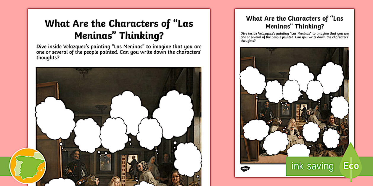 Las Meninas Thought Bubbles Worksheet / Worksheet - Twinkl