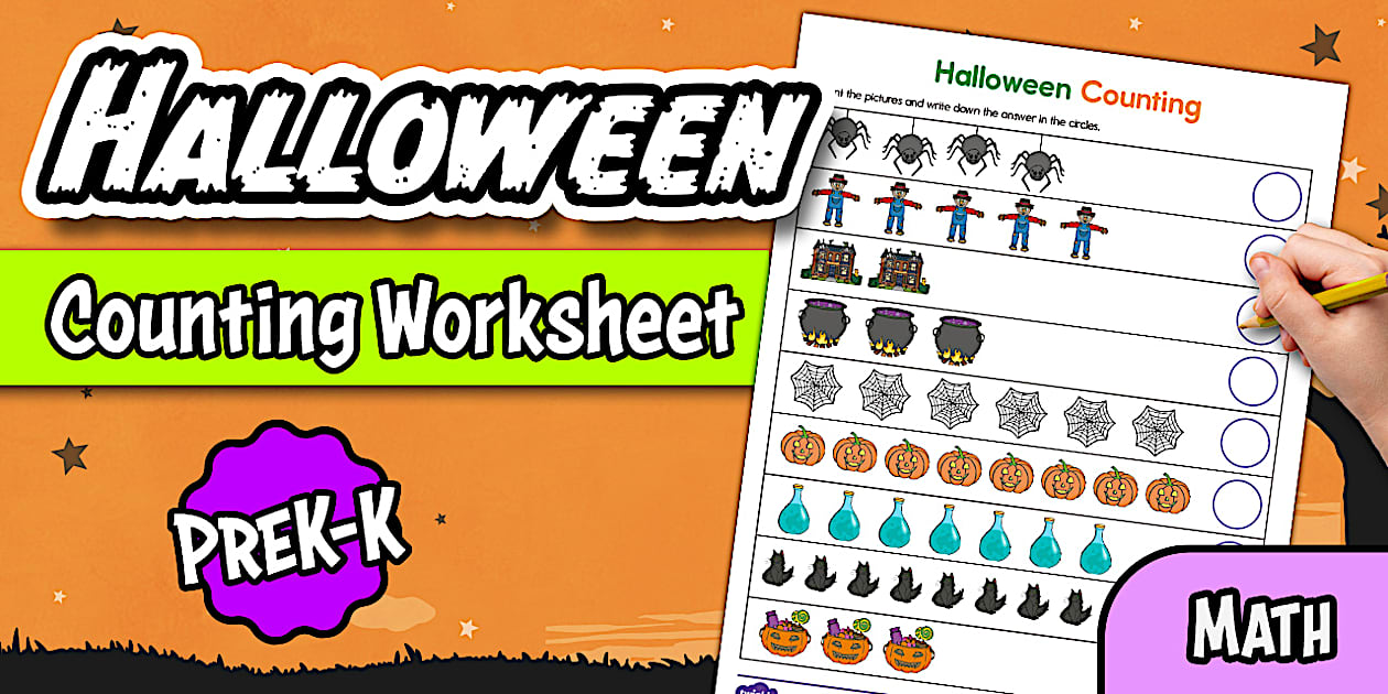Halloween Counting Worksheet | Printable Resource | Twinkl