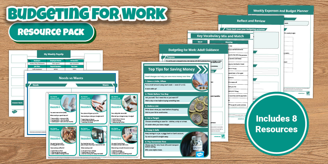 SEND Older Learners Life Skills: Budgeting for Work