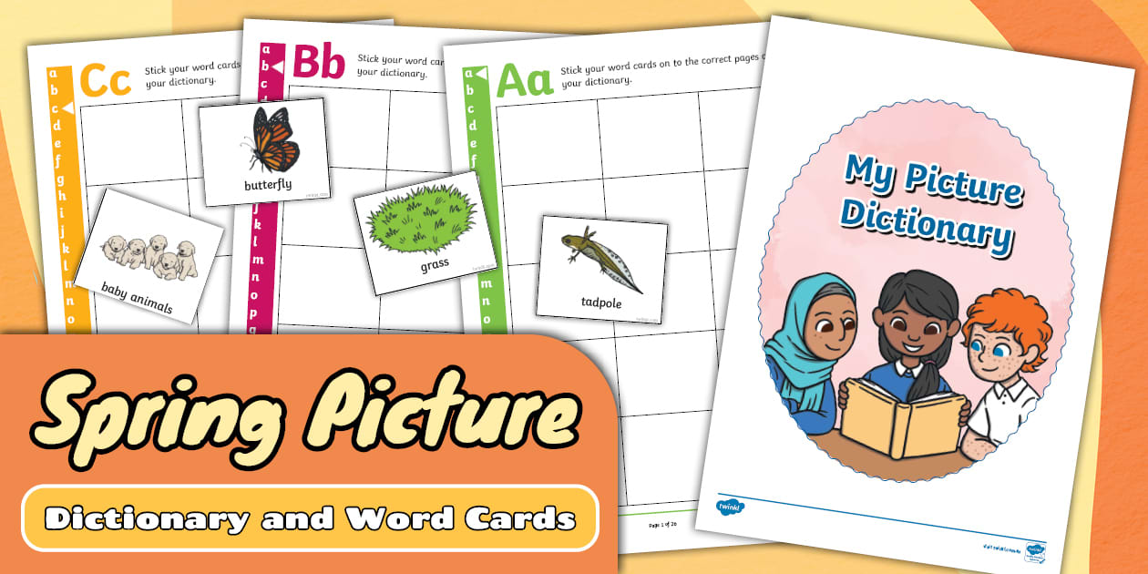 Spring Picture Dictionary and Word Cards