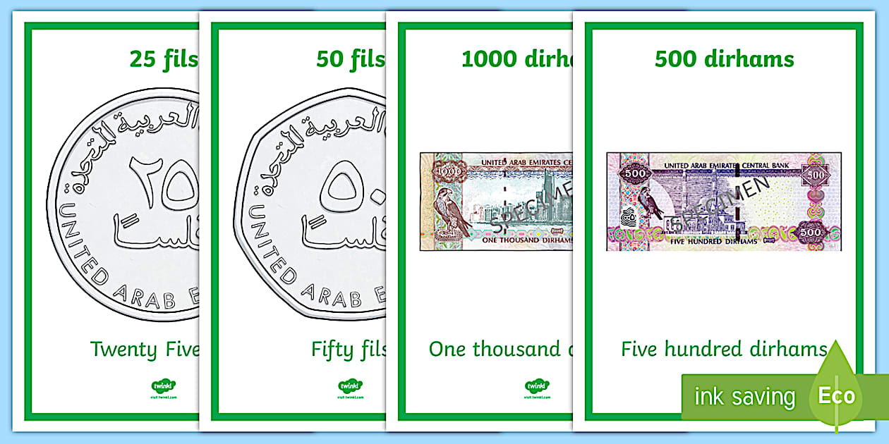 UAE Money A4 Display Poster (teacher made) - Twinkl