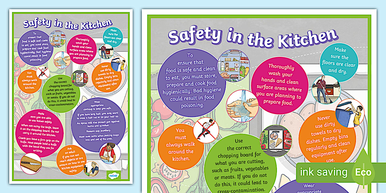 Safety in the Kitchen KS2 Display Poster (teacher made)