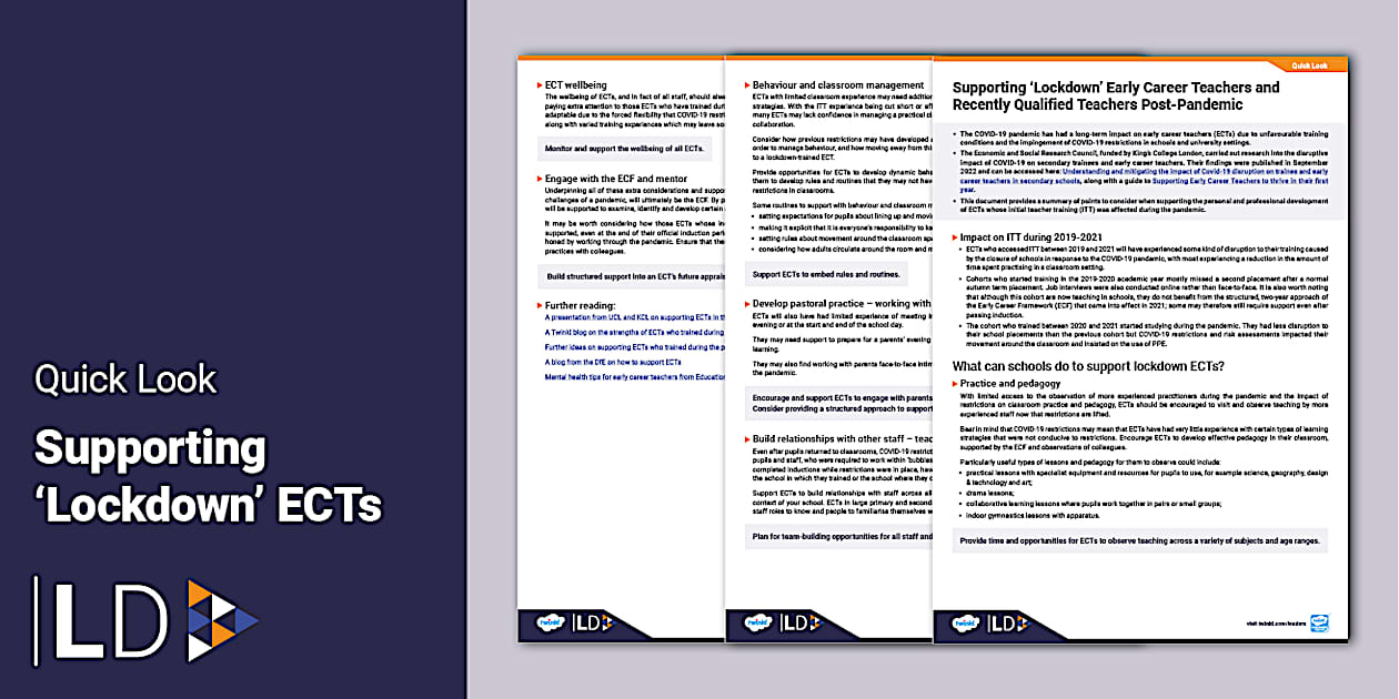 Quick Look: Supporting 'Lockdown' ECTs, NQTs and RQTs