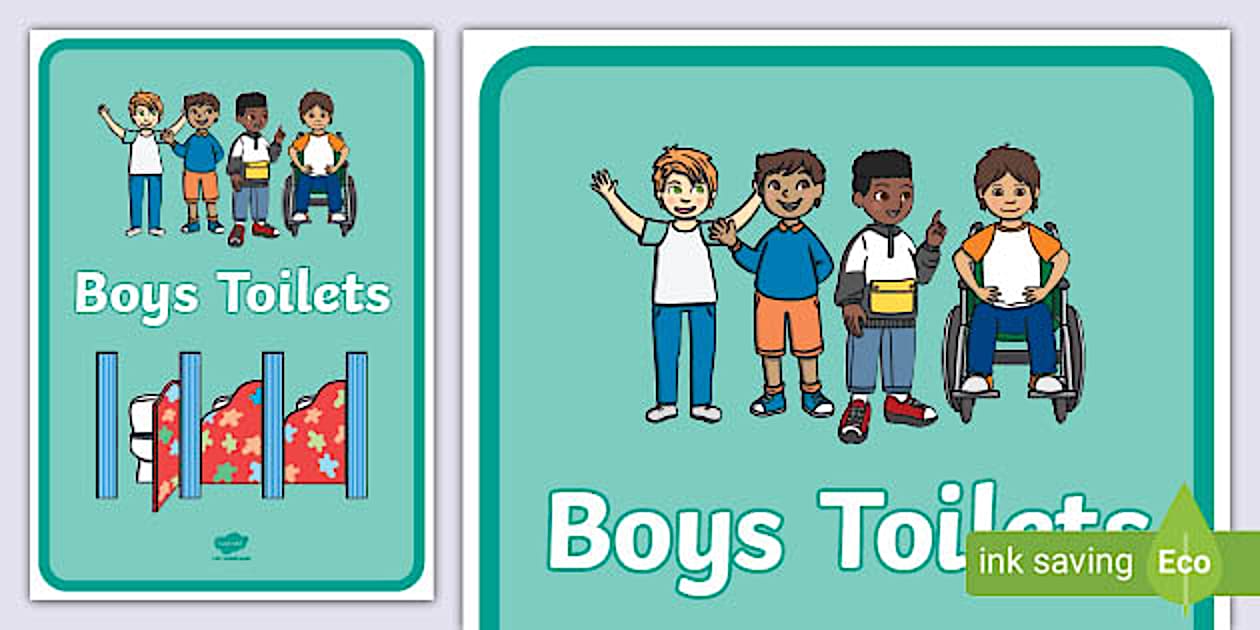 Editable Boys Toilets Area Sign (teacher made) - Twinkl