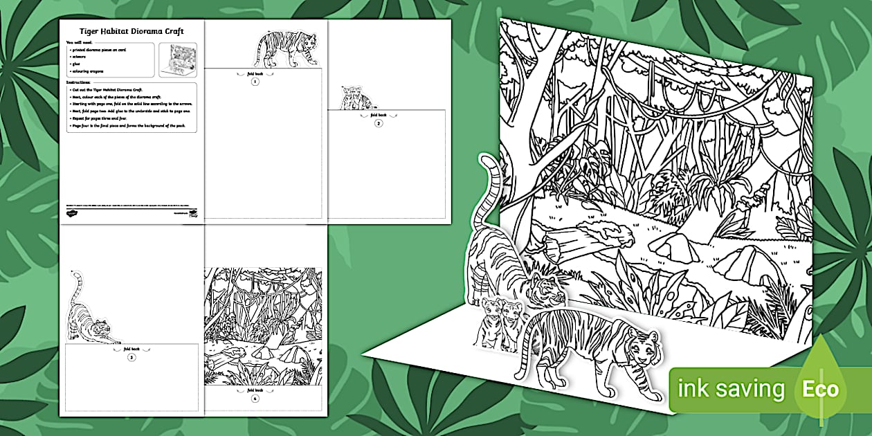Tiger Habitat Diorama Craft