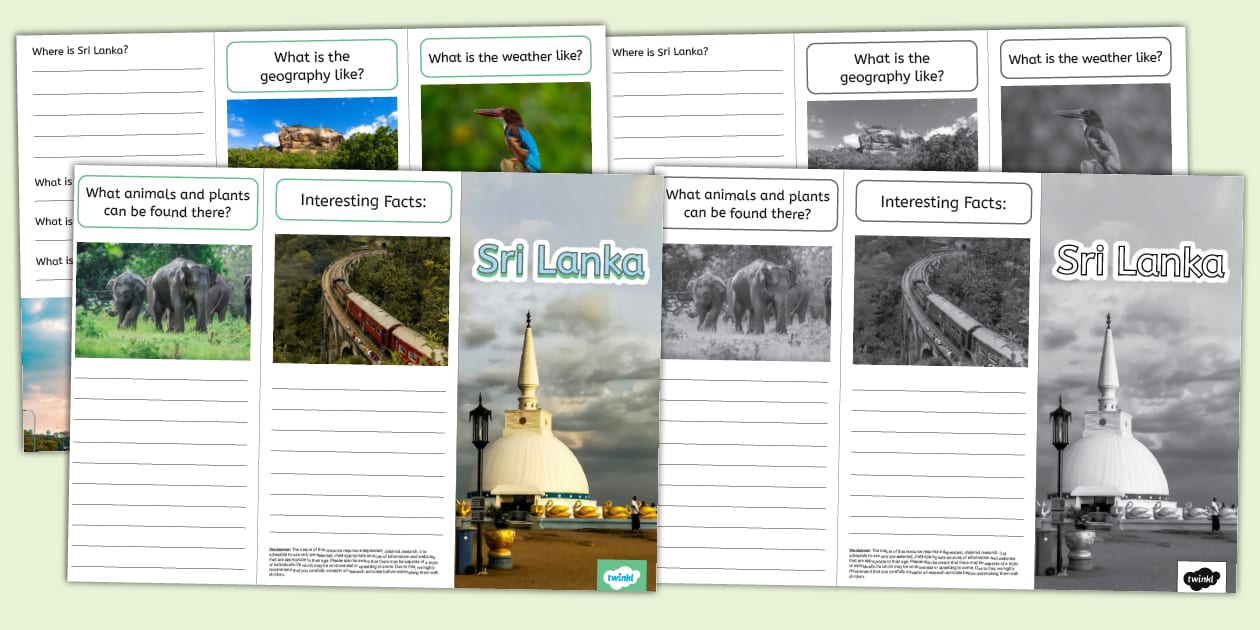 Sri Lanka Leaflet Template (teacher made) - Twinkl