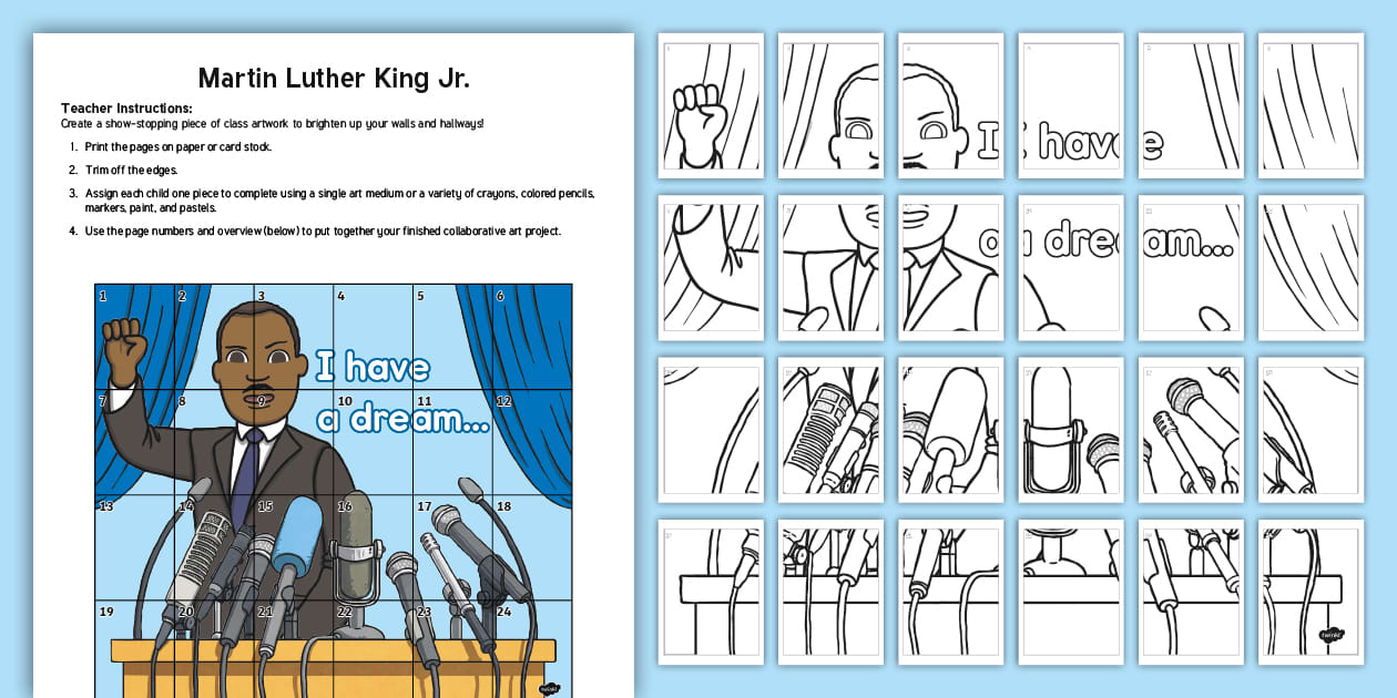 MLK Collaborative Poster | Martin Luther King | Twinkl USA