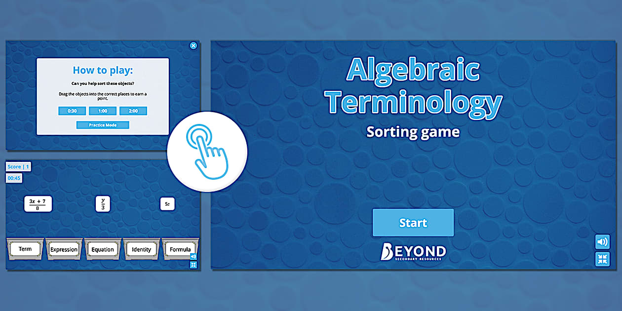 👉 Algebraic Terminology Sorting Game - Twinkl