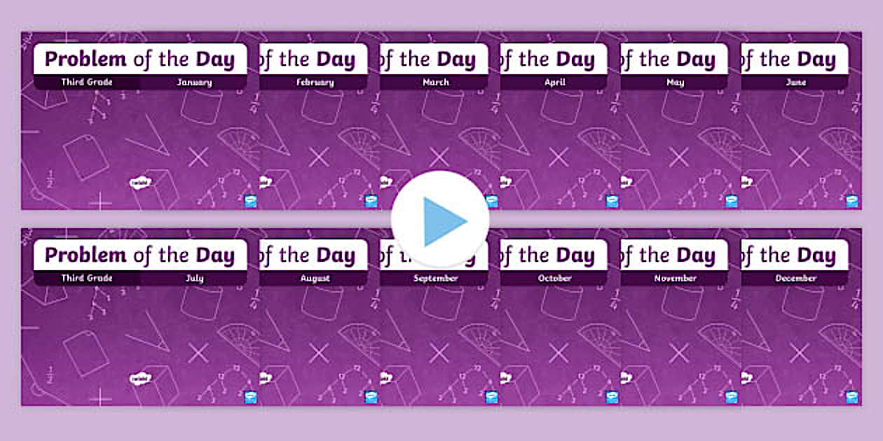 3rd Grade Math Problem of the Day for the Whole Year Pack