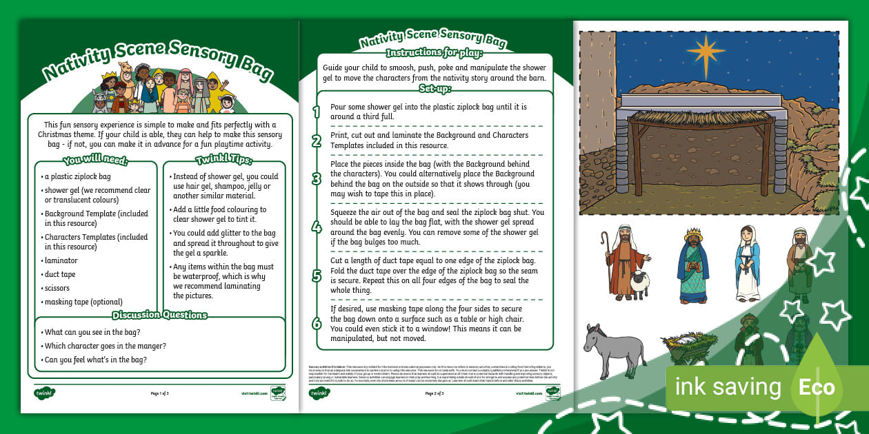 Nativity Scene Sensory Bag