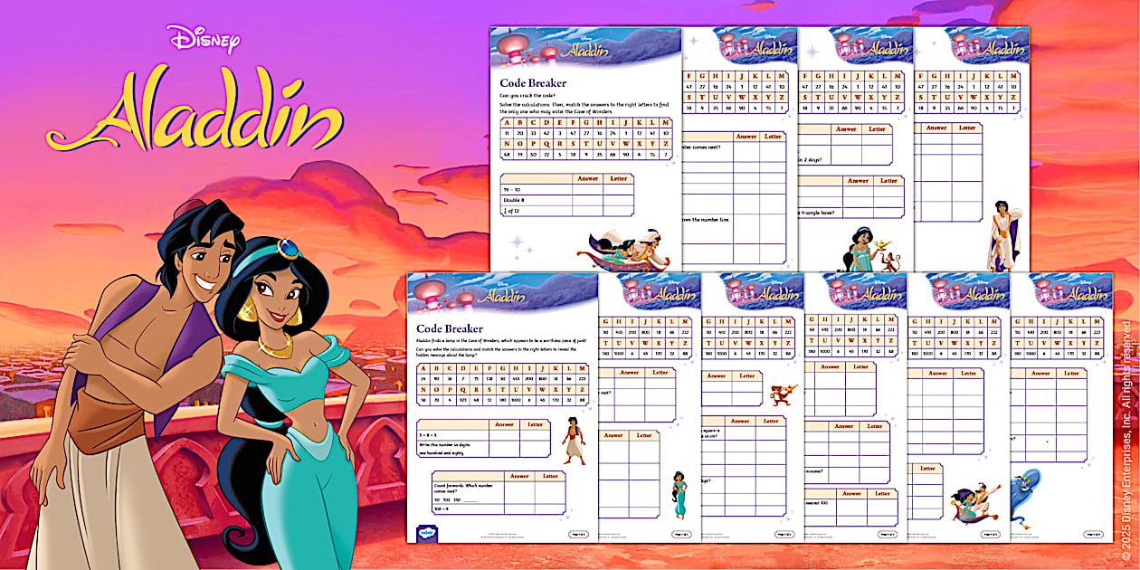 👉 Aladdin: Maths Code Breaker Pack