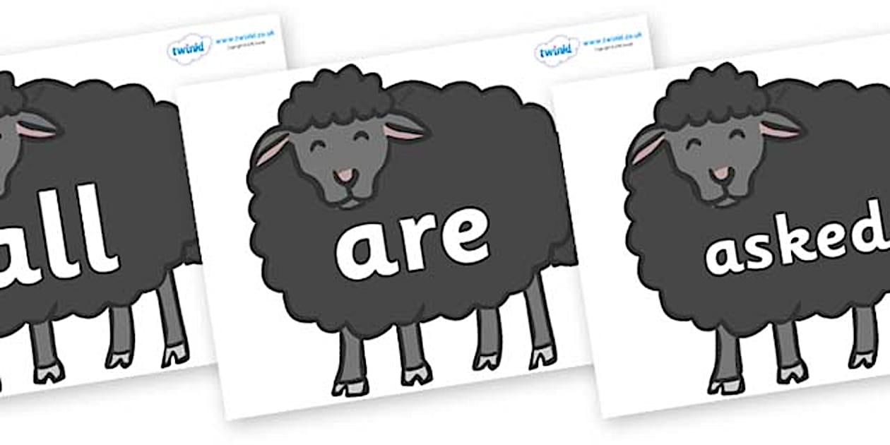 Cursive Tricky Words on Baa Baa Black Sheep (teacher made)