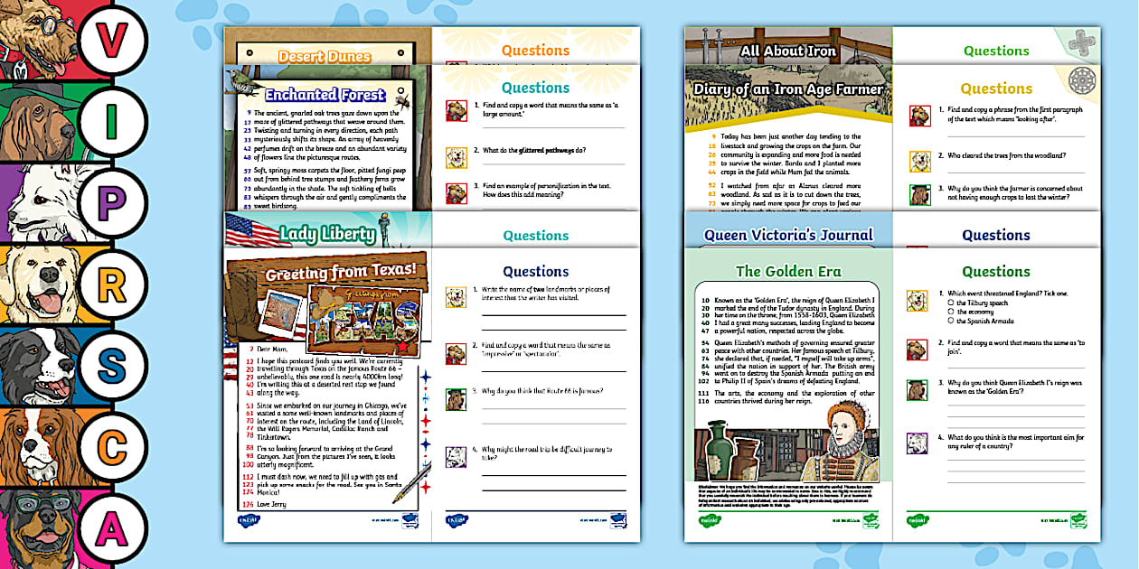 LKS2 60-Second Reads August Monthly Comprehension Pack