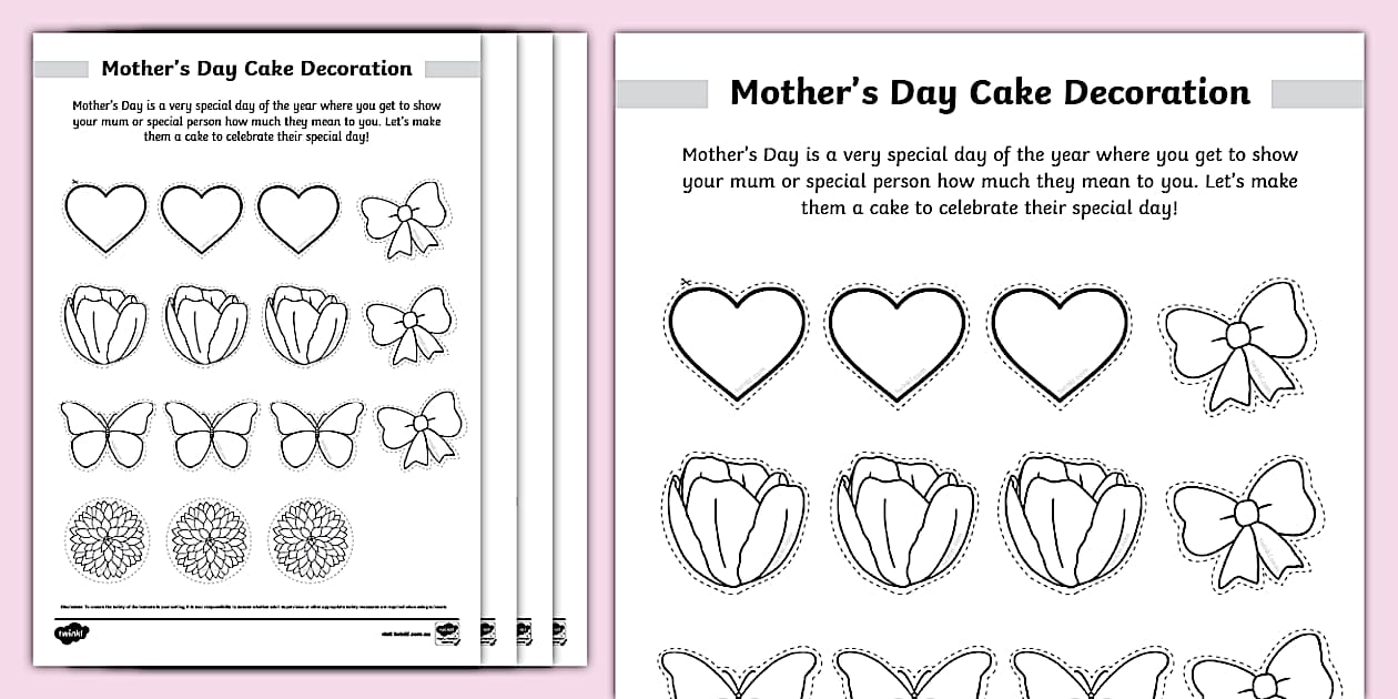 Mother's Day Cake-Decoration Craft - Mother's Day Resources