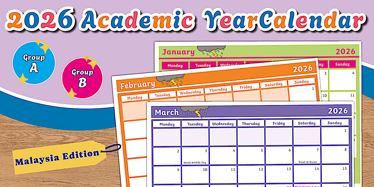 2026 Academic Year Calendar (Malaysia Edition)