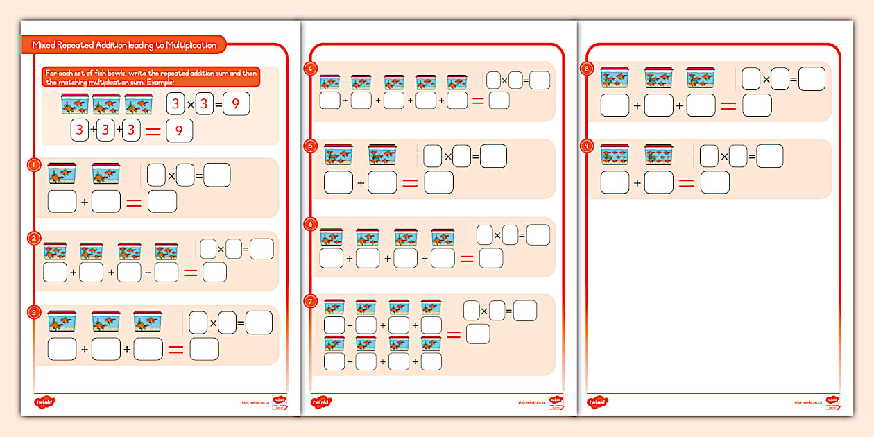 Grade 1: Mixed Repeated Addition Leading to Multiplication