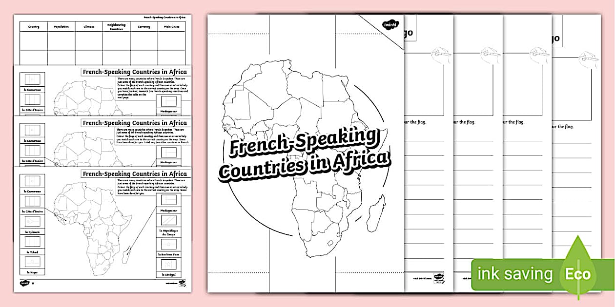 👉 French Speaking Countries in Africa Activity Pack| Twinkl