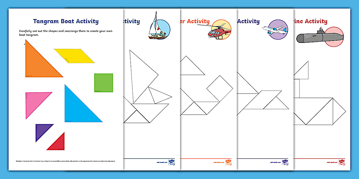 👉 Tangram Vehicles Puzzle Pack (Teacher-Made) - Twinkl