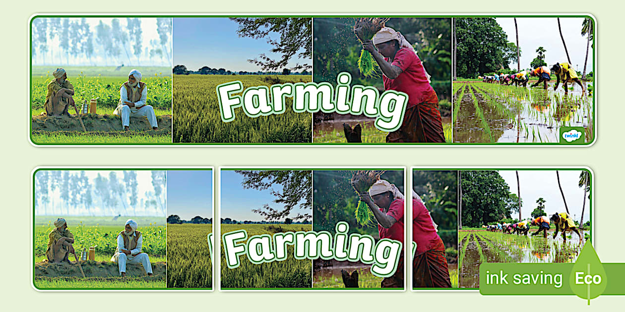 Farming Photo Display Banner (Teacher-Made) - Twinkl