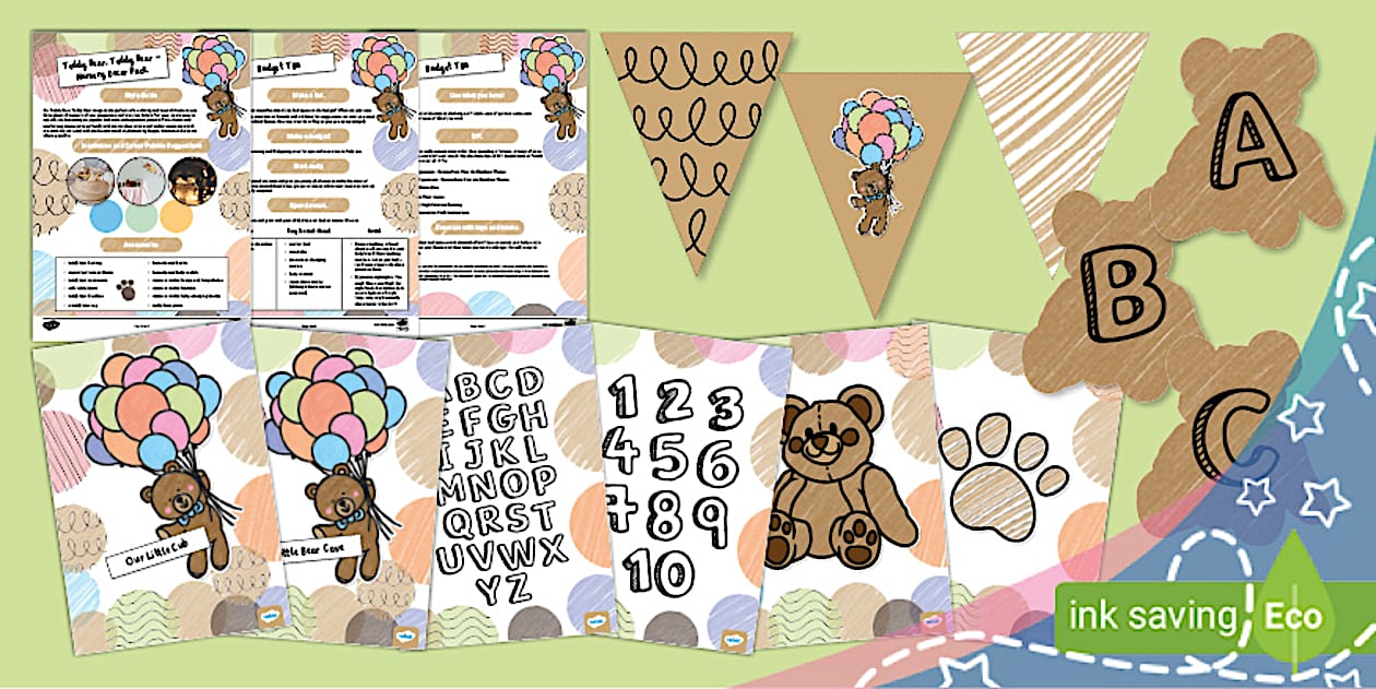 FREE! - Teddy Bear-Themed Nursery Decor Pack (teacher made)