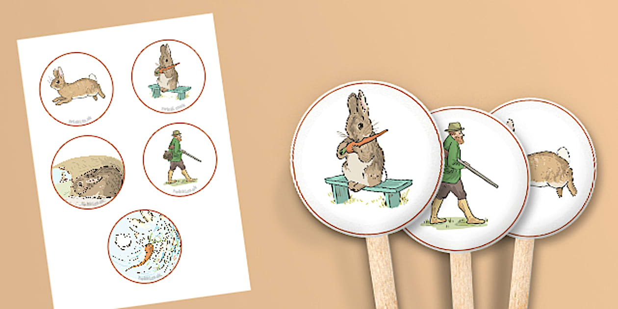 Beatrix Potter - The Story of a Fierce Bad Rabbit Stick Puppets