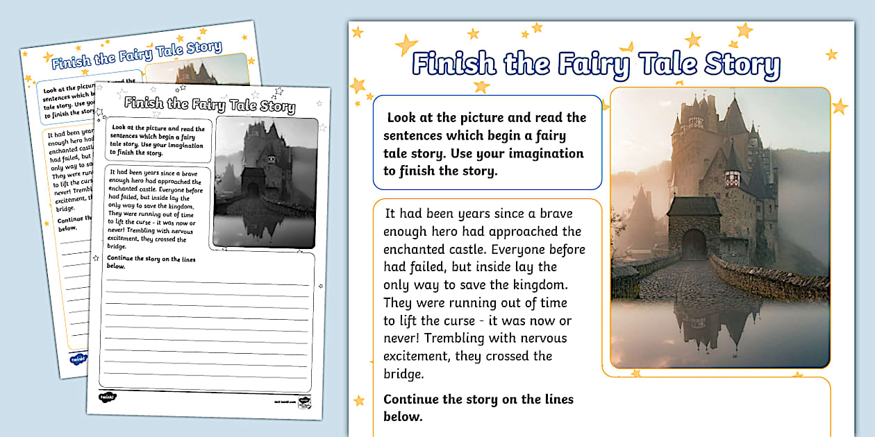 Finish the Fairy Tale Story Writing Template (teacher made)