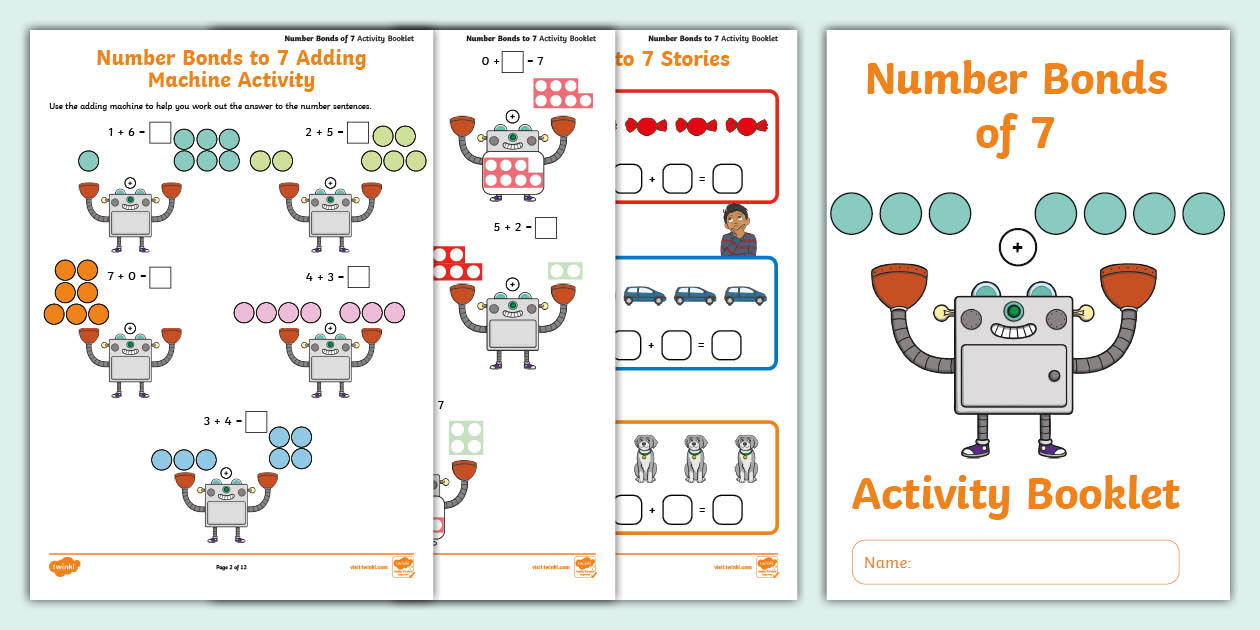 👉 Number Bonds of 7 Booklet (Teacher-Made) - Twinkl