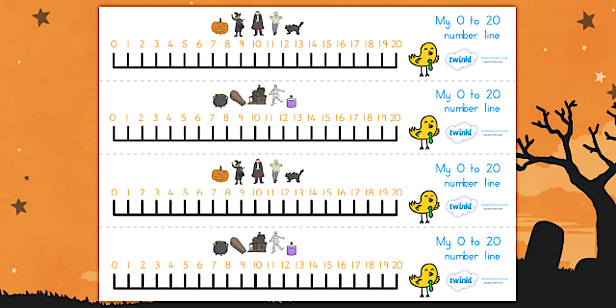 Halloween Number Line 0-20