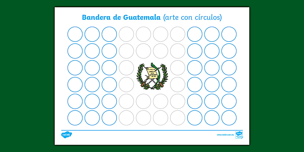 Bandera de Guatemala para colorear (professor feito)