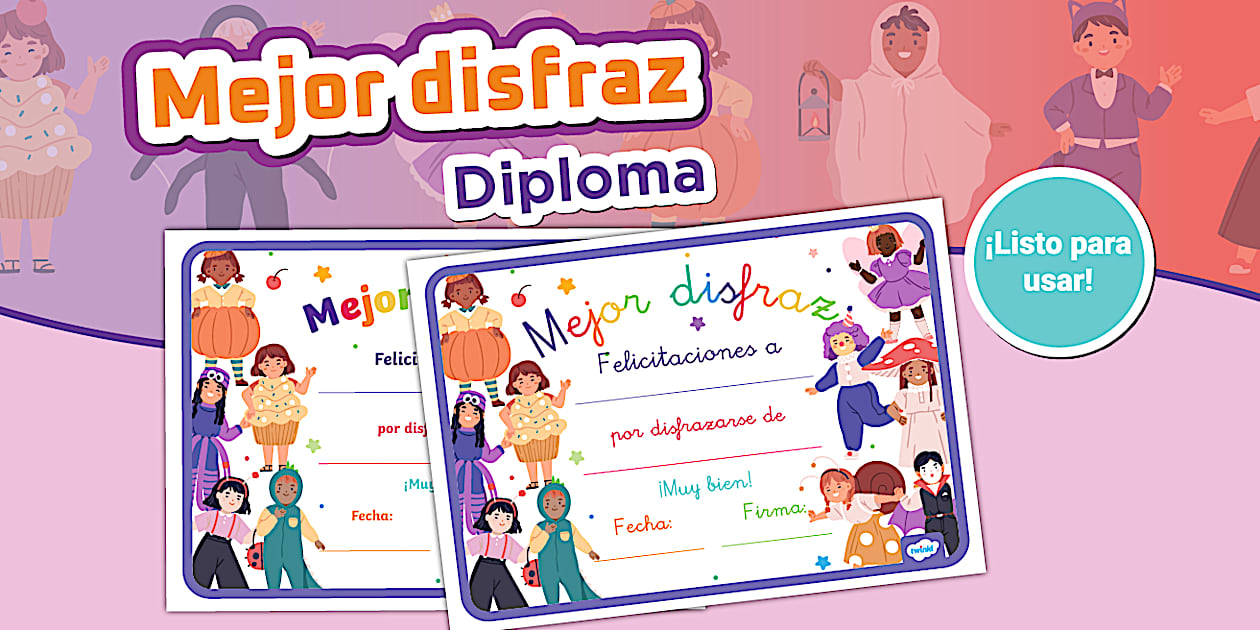 Diploma: Mejor disfraz
