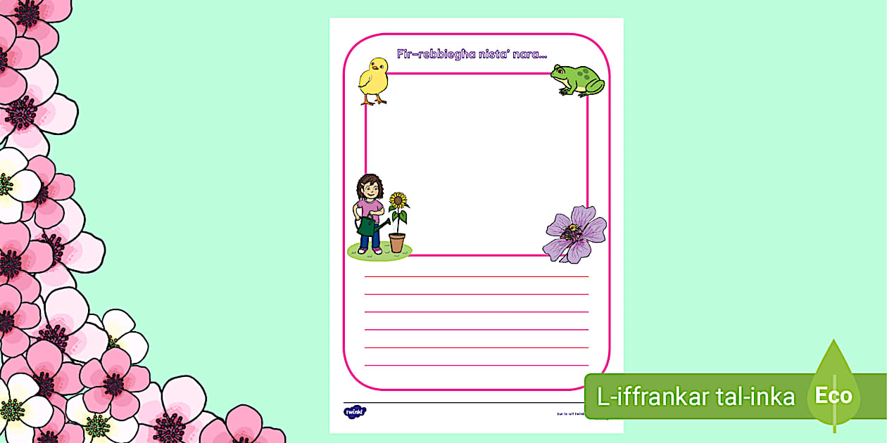 Attività tal-kitba: X'nista' nara fir-rebbiegħa - Twinkl