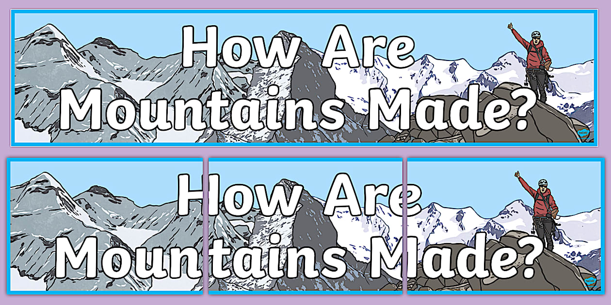 Mountains Display Banner - Mountains Display Banner - Twinkl