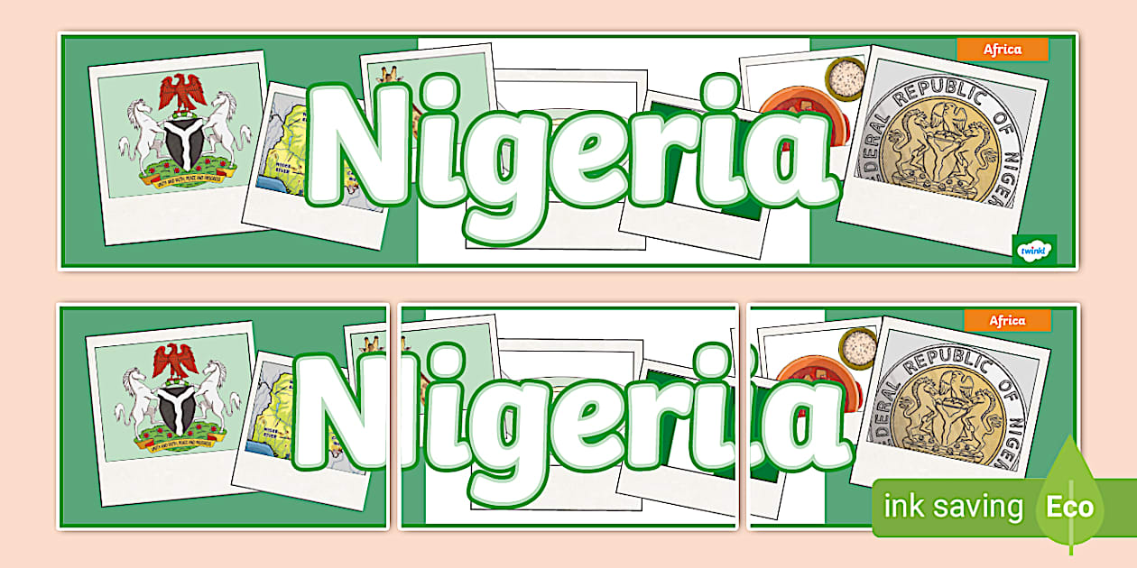 KS2 Nigeria Display Banner - Geography - Twinkl