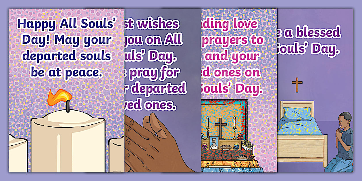 All Souls' Day Messages - Card Inserts (teacher made)