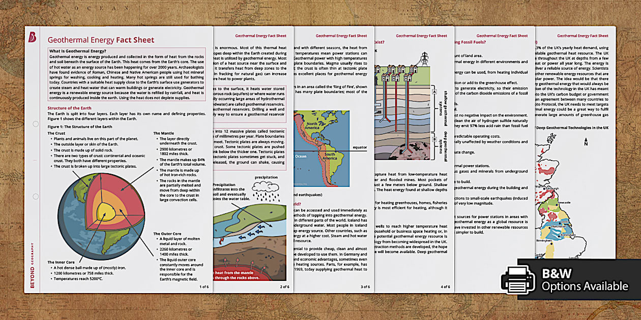 GCSE Resource Management: Geothermal Energy Fact Sheet