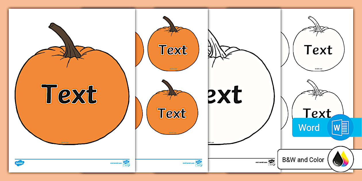 Editable Pumpkin Template