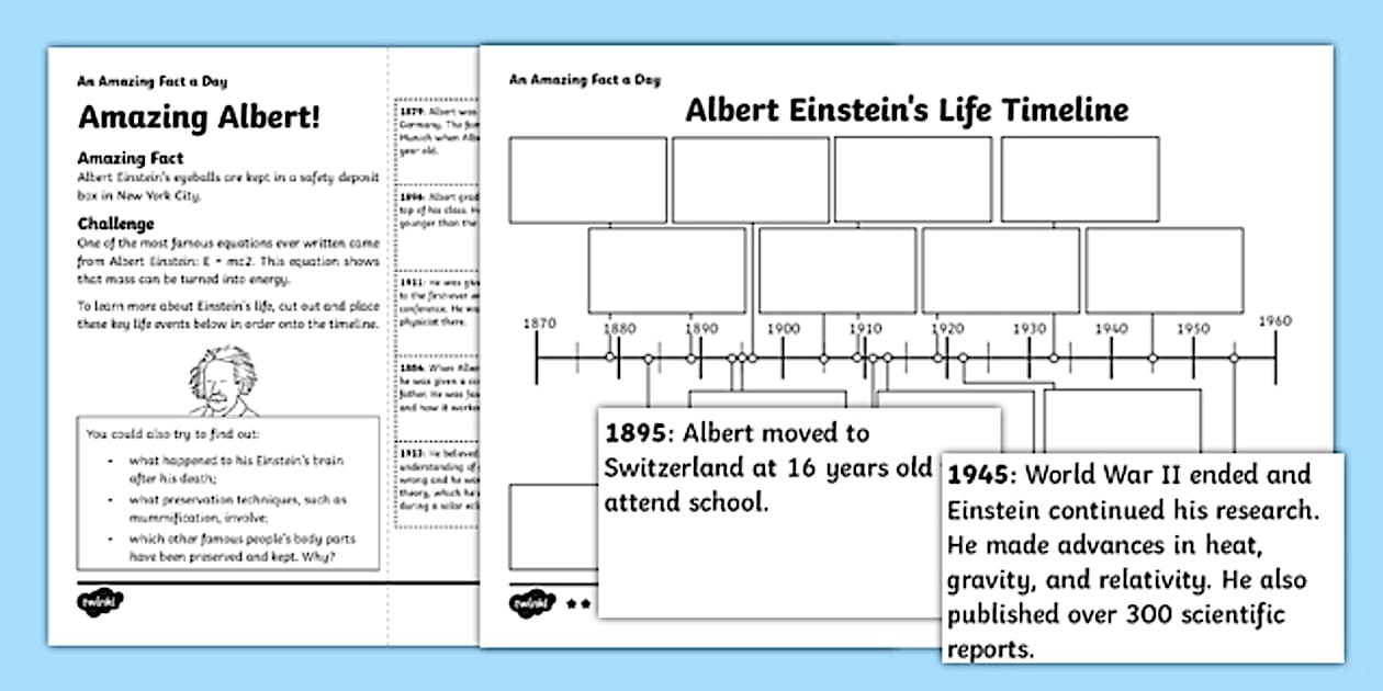 Amazing Albert! Einstein Worksheet PDF (Lehrer gemacht)
